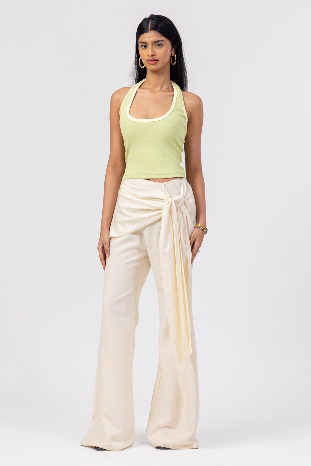 Halter Tank Top - Green & Yellow – Past Modern